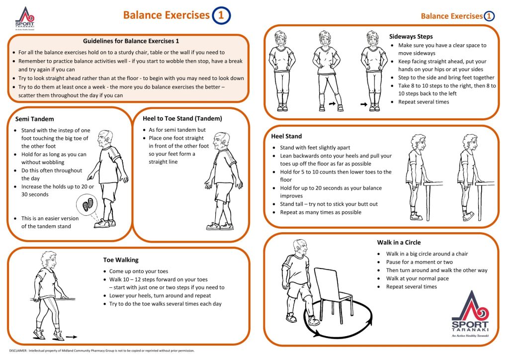 Improving Strength and Balance from home - New Plymouth Injury Safe - NPiS